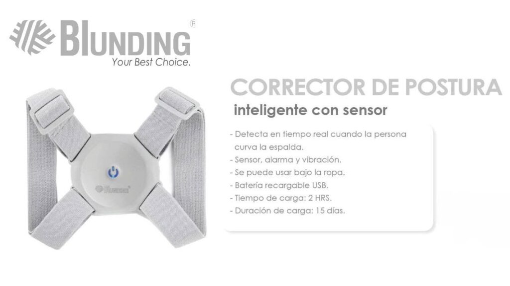 Comprar Corrector de postura con sensor - Blunding BEQ-17 | Ortoclick